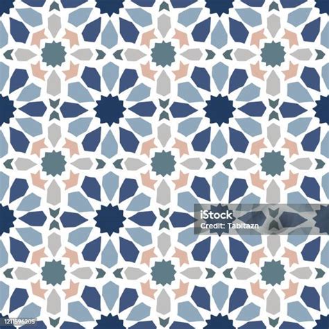 라마단 카림 인사말 카드 이슬람 배경 직물 웹 배너모로코 원활한 패턴을 형성 손으로 그린 별 포르투갈어 Azulejos 타일 디자인입니다 장식 벡터 일러스트레이션 모로코