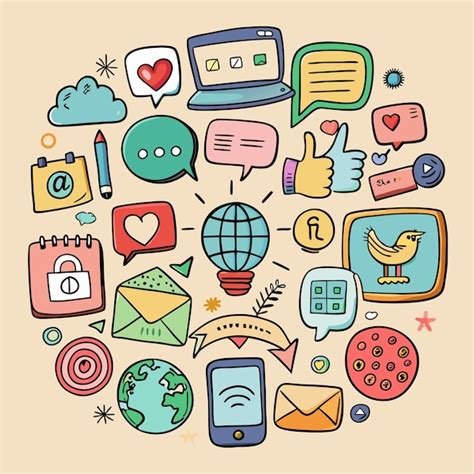 Social Networking Vector Icons Elegant Collection Premium Ai Generated Vector