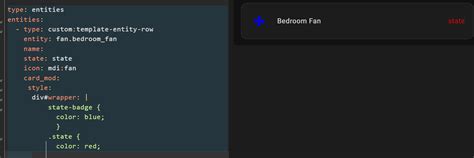 apply card mod color attributes to template entity row in dashboard
