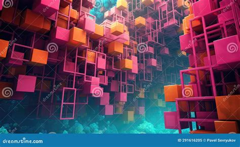 3d Voxel Artificial Cubes Stock Illustration Illustration Of Head