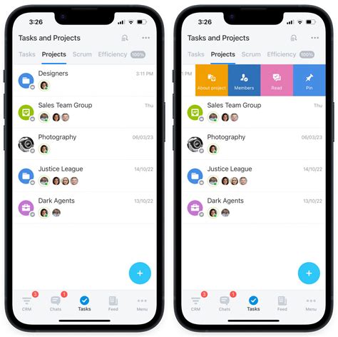 Projects In Bitrix24 Mobile App