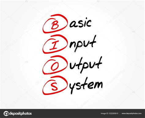 Bios Basic Input Output System Acronym Technology Concept Background Stock Vector Image By