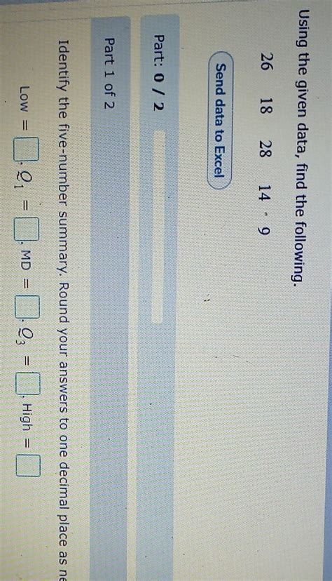 solved using the given data find the following 26 18 28 14