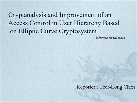 Cryptanalysis And Improvement Of An Access Control In