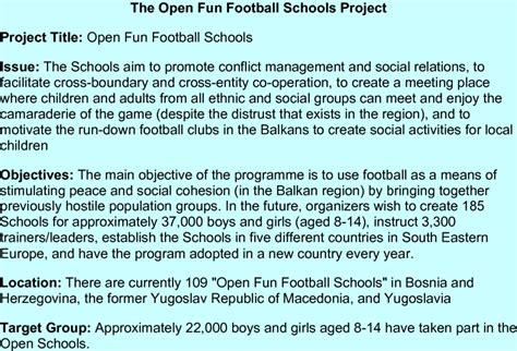 21 Examples Of Intra European Sporting Initiatives Download Table