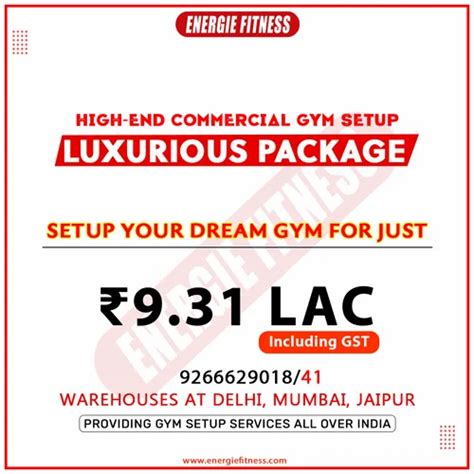 Luxury Complete Gym Setup Package At Just 9 31 Lacs At Rs 931000 Pack In Delhi ID 2853340017091