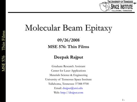 Molecular Beam Epitaxy Ppt