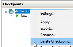 How To Clean Up After A Failed Hyper V Checkpoint