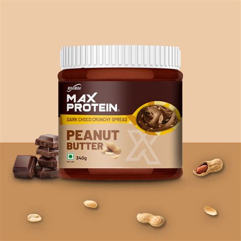 Max Protein Peanut Butter Dark Choco Crunchy Ritebite Max Protein