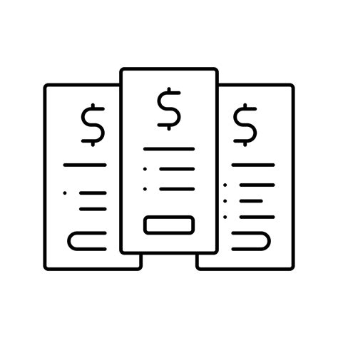 Tariff Plans Subscription Line Icon Vector Illustration 19004541 Vector