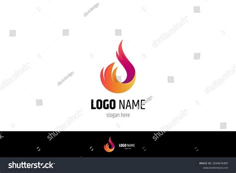 Simple Fire Symbol Logo Design Stock Vector Royalty Free 2209676487