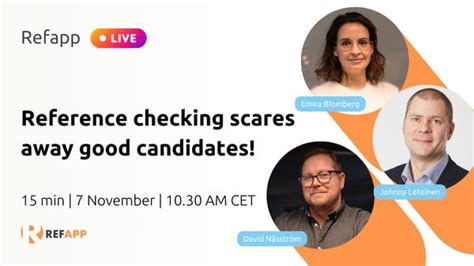 refapp live comparing candidates and reporting forward