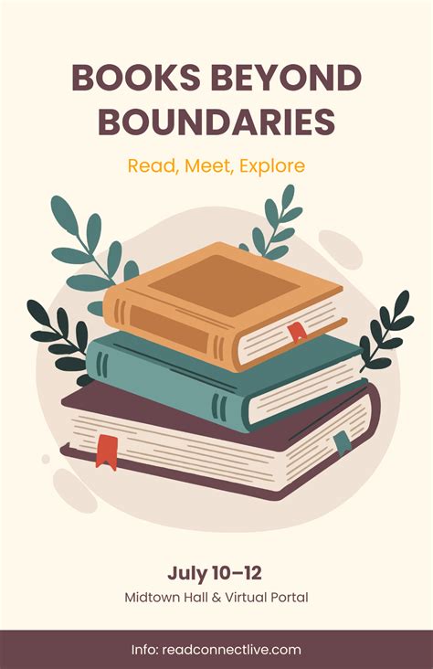 Free Book Fair Promo Poster Template To Edit Online