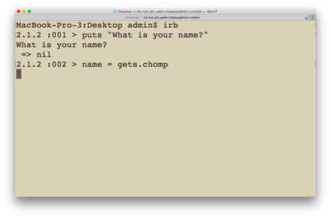 introduction to the irb console for ruby development