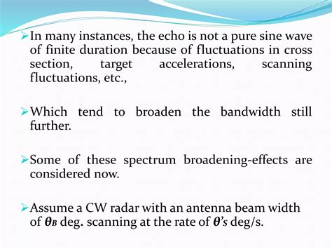 Radar Systems Unit Ii Cw And Frequency Modulated Radar Pptx Digital Audio Computer