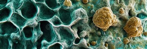 This View Reveals A Variety Of Cells And Intricate Structures Observed Under A Microscope