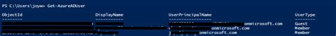 powershell get azuredomain getazureaduser etc return authentication