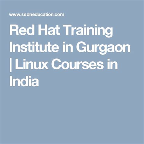 red hat training institute in gurgaon linux courses