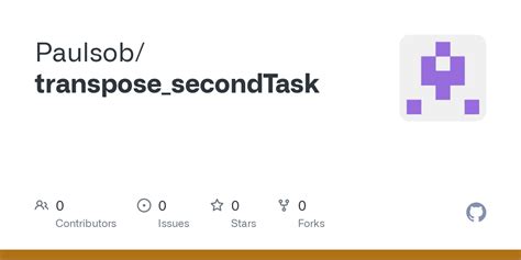 Github Paulsobtransposesecondtask