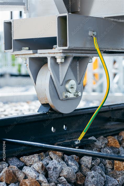 Electrical High Voltage Ground Copper Bar At Modern Power Plant