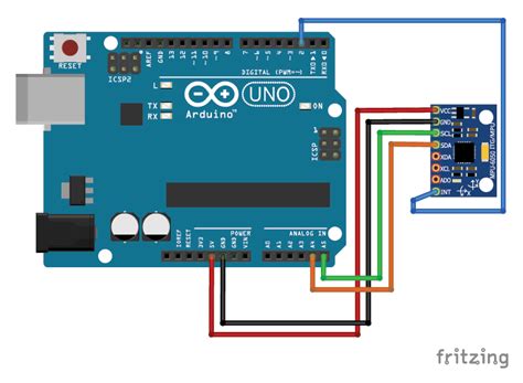 Arduino Mpu6050 Circuit Connections Arduino Accelerometers Gyroscope
