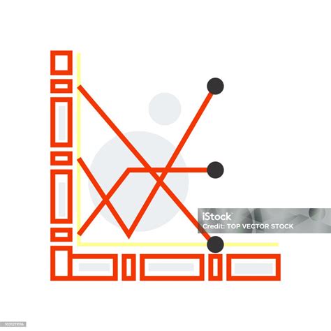Line Graph Icon Vector Sign And Symbol Isolated On White Background
