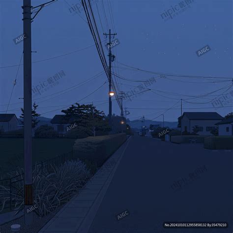 Ai创作图黄昏场景插画 远远地街灯 路灯道路夜景图 日系风景插画 路灯素材画面 路灯剪影连绵起伏山 路灯下的马路 路灯道路效果图 傍晚马路边的电线杆 乡村夜景灯光 郊外田园傍晚夜景 路灯夜景图