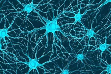 Digital Illustration Of Brain Neurons Neural Network Ai Generated Stock Image Image Of Render