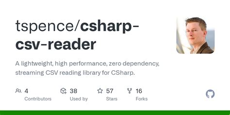 Github Tspencecsharp Csv Reader A Lightweight High Performance Zero Dependency Streaming