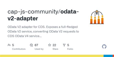 GitHub Cap Js Community Odata V Adapter OData V Adapter For CDS Exposes A Full Fledged