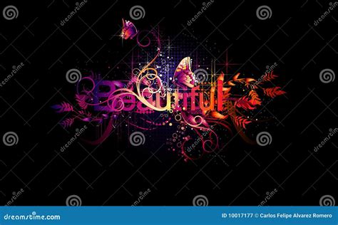 Beautiful Vector Word Stock Vector Illustration Of Text 10017177