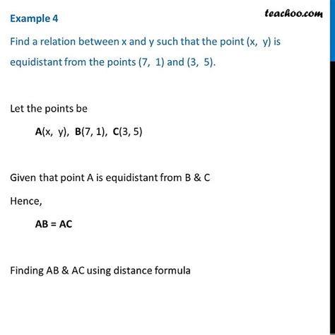 Example 4 Find A Relation Between X And Y Such That Examples