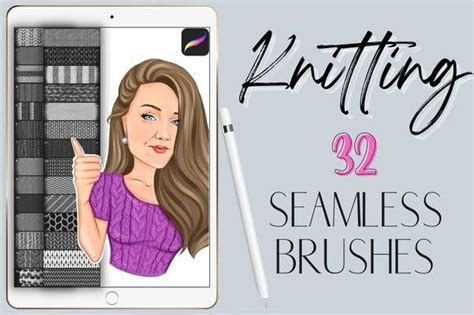 Procreate Knitted Texture Fabric Brushes Graphic By Calcool Creative Fabrica