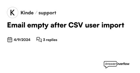 email empty after csv user import kinde