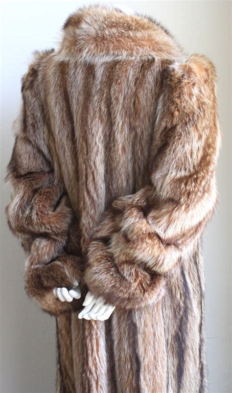 Vintage Tanuki Raccoon Full Length Fur Coat At 1stdibs Tanuki Fur