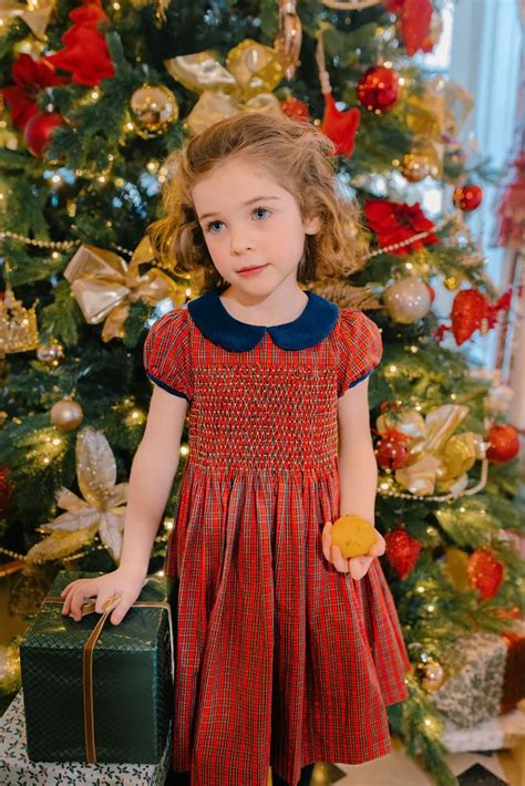 Angelica Smocked Dress Christmas Photoshoot Red Outfits Sibling