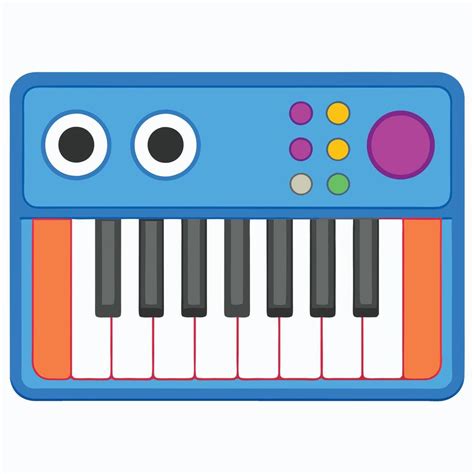 Retro Synthesizer Keyboard In Flat Design 63102947 Vector Art At Vecteezy
