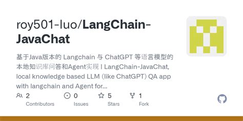 Github Roy Luo Langchain Javachat Java Langchain Chatgpt Agent