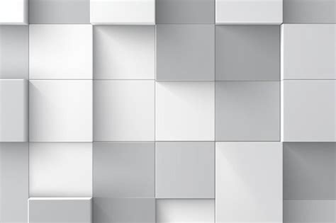Premium Photo Abstract D Modern Square Background White And Grey