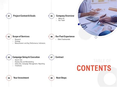table of contents l2014 ppt powerpoint presentation model tips