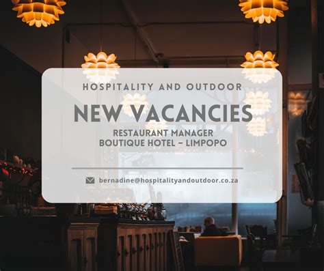 Bruce Cass On Linkedin Vacancy For Restuarant Manager In Limpopo South Africa Check Link