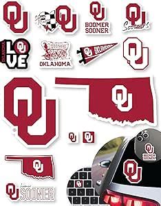 Oklahoma Sooner Stickers For T Car Water Bottle Laptop And Phone