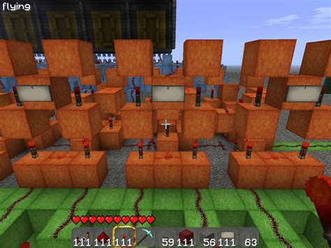 16 Bit Redstone Calculator W Piston Display Minecraft Map