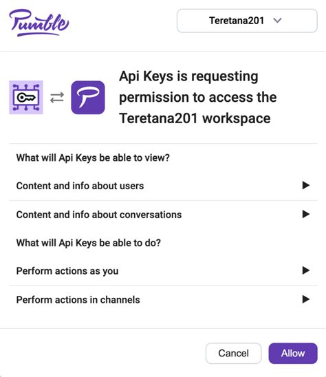 API Integration Pumble Help