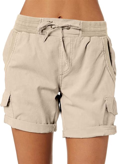 Dokotoo Womens Relaxed Fit High Waist Casual 4 Pocketed 2025 Hiking Outdoor Summer Shorts S Xl