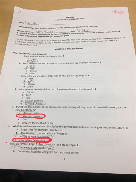 Exam 1 Multiple Choice Professor Bob Delmore ANEQ 360 CSU Studocu