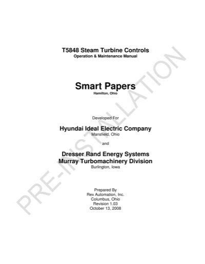 T5848 Steam Turbine Controls