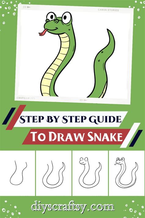 Snake Drawing Ideas How To Draw Snake DIYsCraftsy