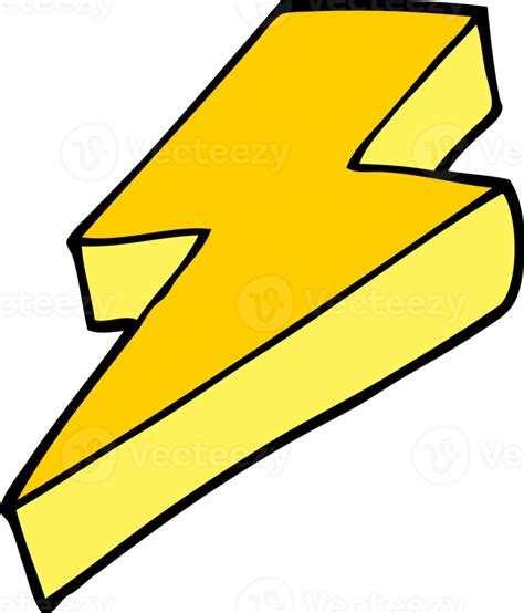 Cartoon Doodle Thunder Bolt 45036659 Png