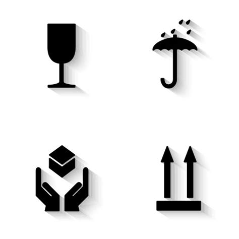 Fragile Symbol Vector Images Over